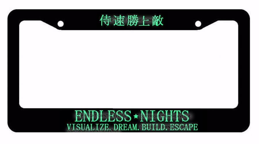 Endless Nights Japanese Lowered JDM Drift License Plate Frame BlkFr8m ...