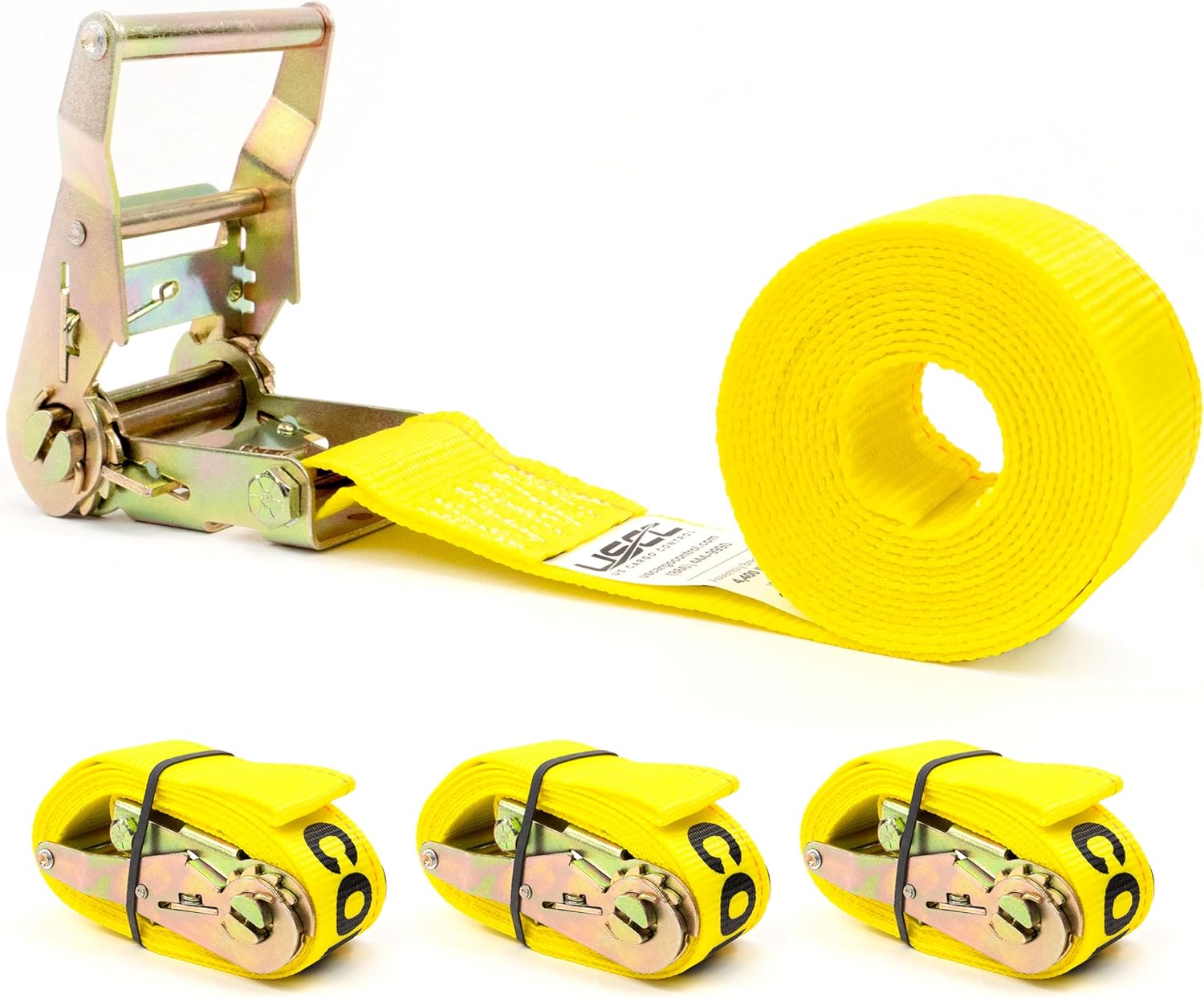 Endless Ratchet Straps (4-Pack), 2 Inch x 10 Foot Hookless Ratchet ...