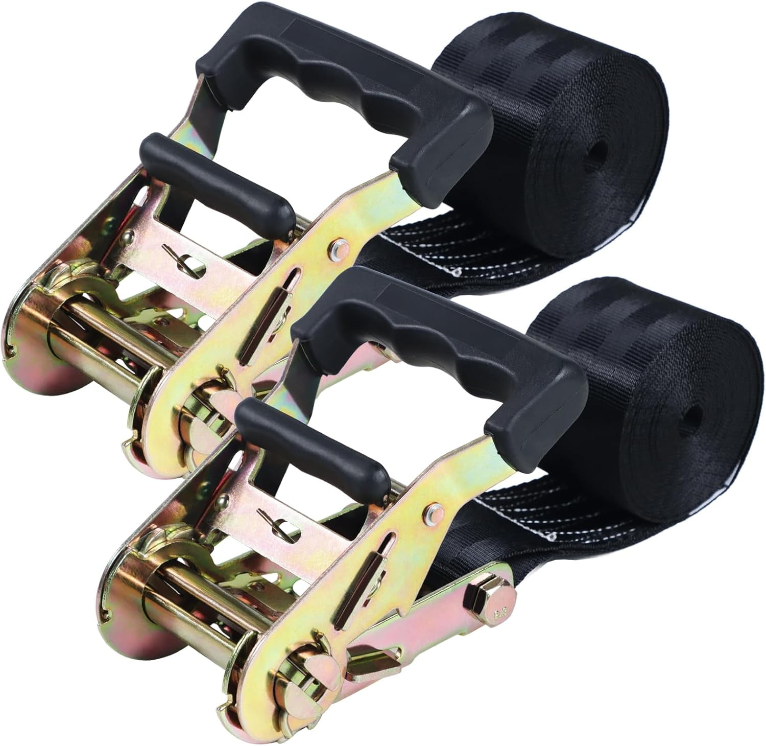 Endless Retractable Ratchet Straps 1650 lb Break Strength 2in x 10 Ft ...