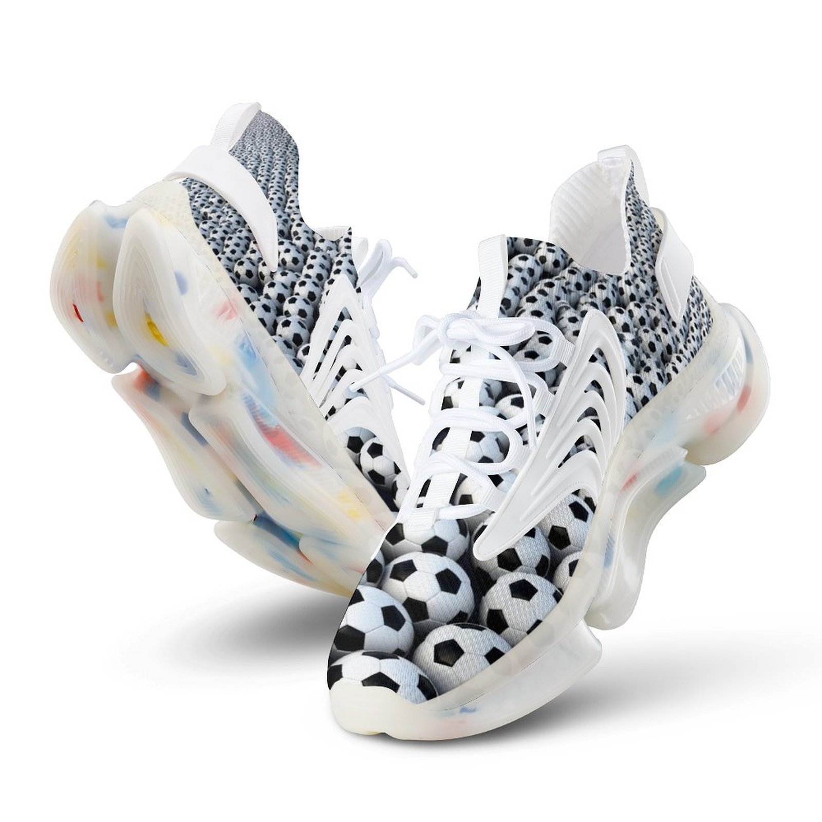 Endless Sea of Soccer Balls Walking Shoes for Men Woman Lightweight ...