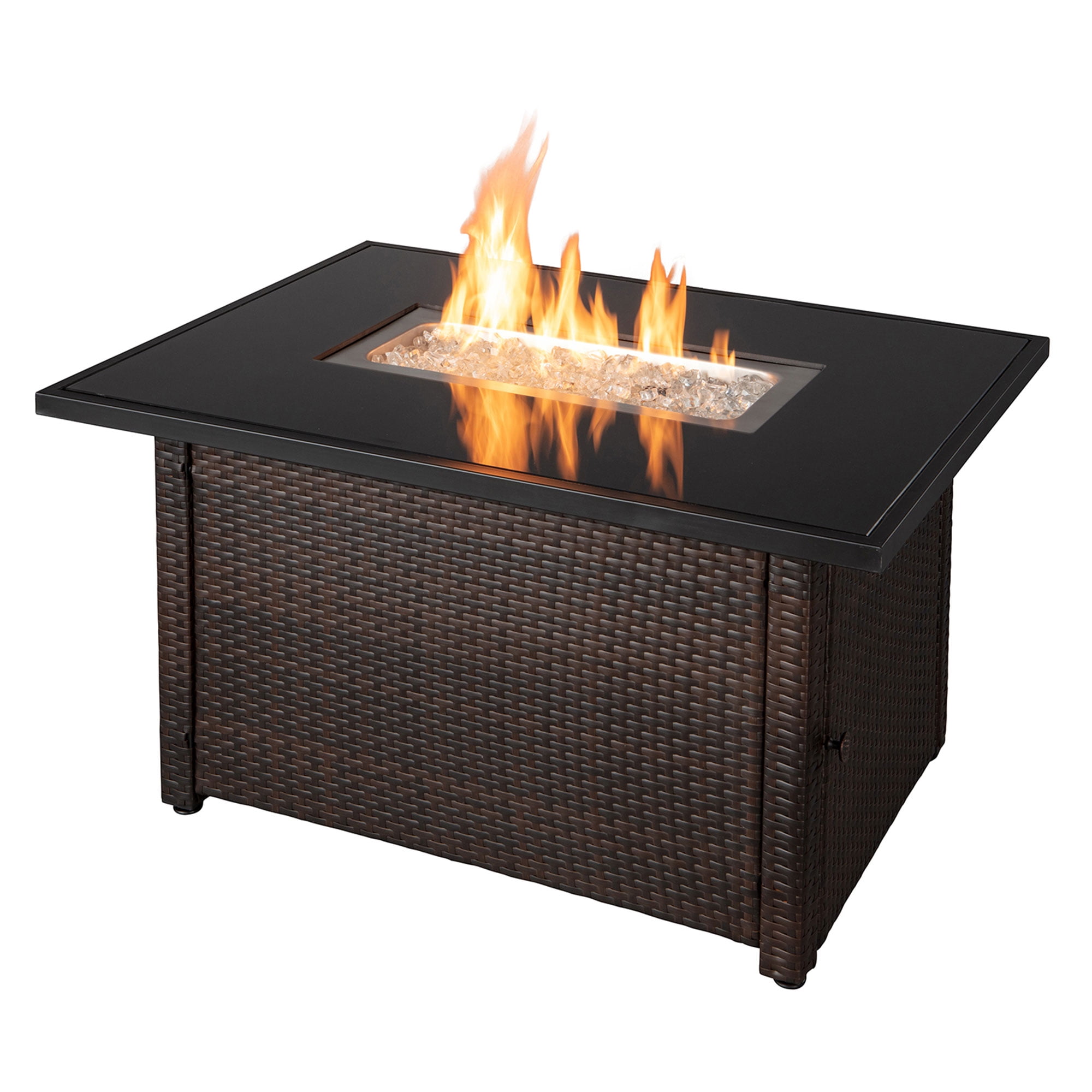 Endless Summer 40,000 BTU Rectangular LP Gas Outdoor Fire Table, Brown ...