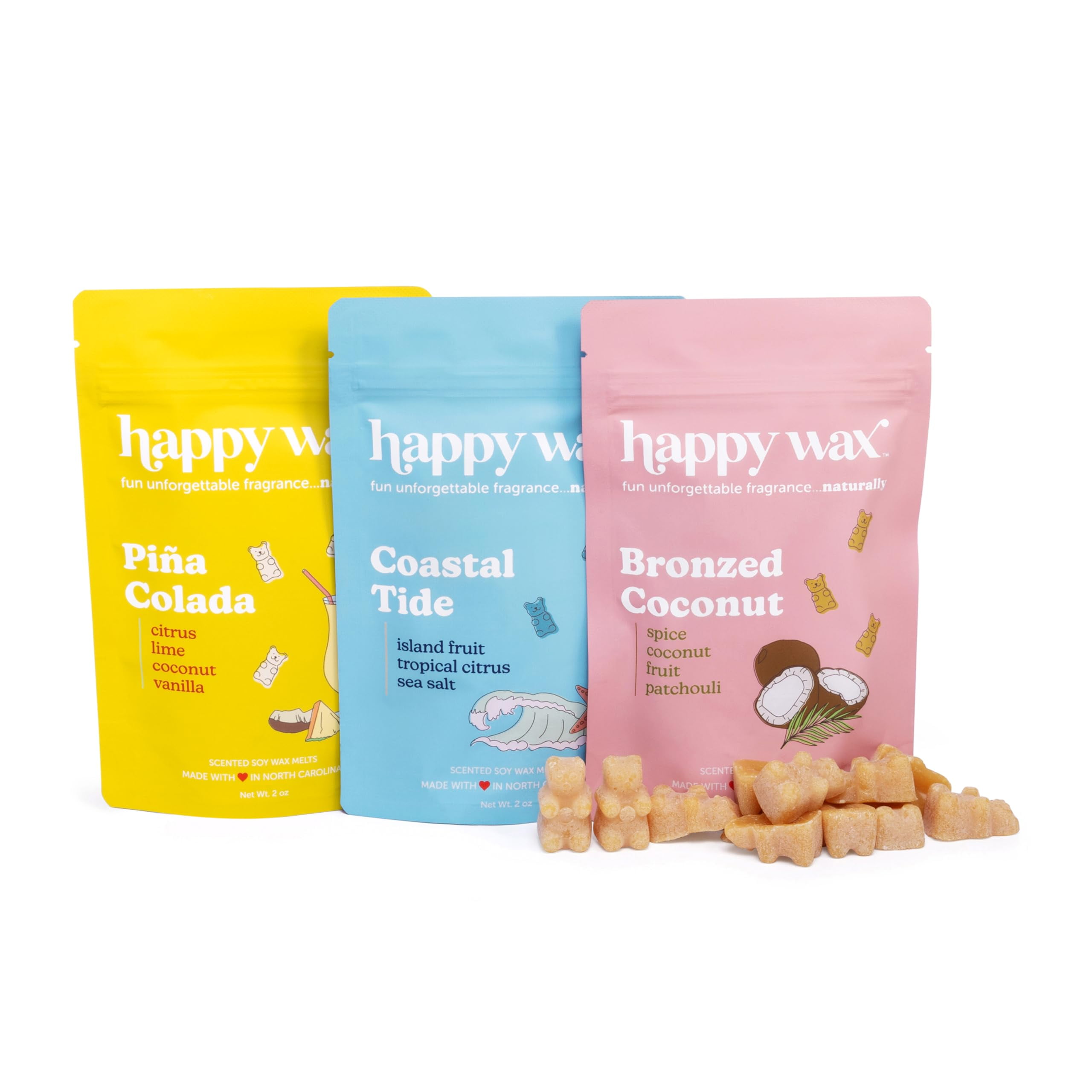 Natural Soy Wax Melts Endless Summer Collection, 6oz Bear-Shaped Wax ...