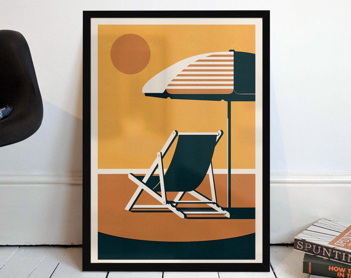 Endless Summer Deckchair Beach Holiday Art Print Tourist-Chic ...