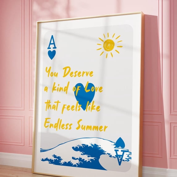 Endless Summer Love Quote Wall Art, Self Love Print, Beach Quote Prints ...