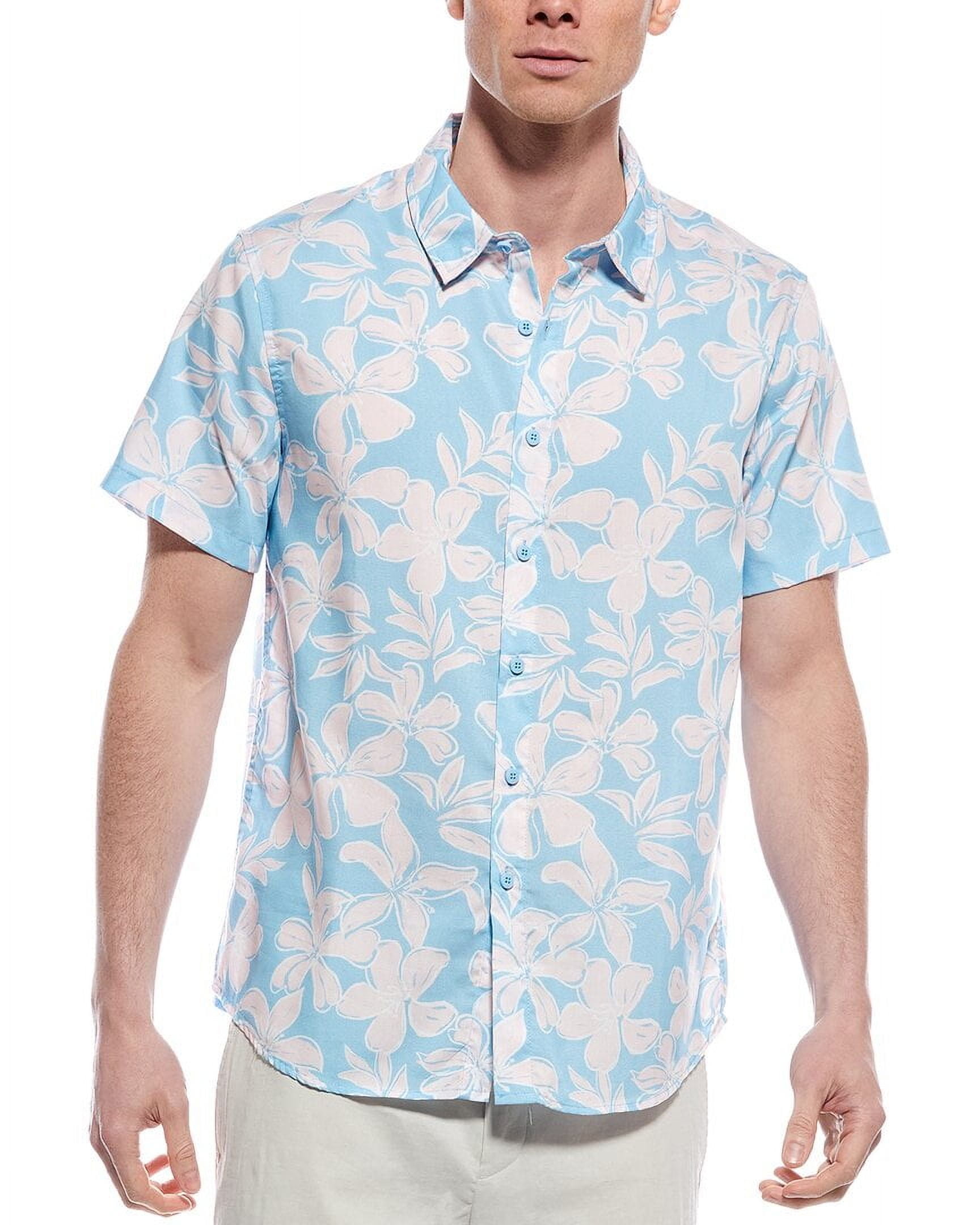 Endless Summer mens Textured Button-Down Shirt, XXL, Blue - Walmart.com