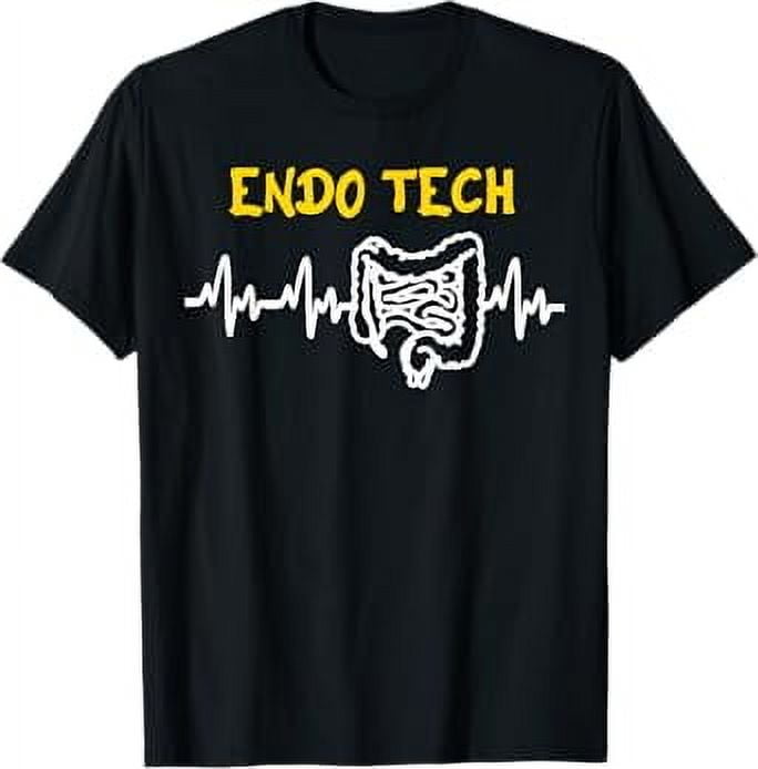 Endo Tech Endoscopy Tech Intestines Heartbeat GI Technician T-Shirt ...