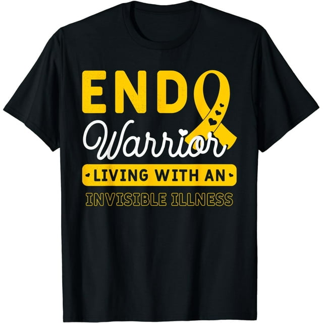 Endo Warrior Endometriosis Yellow Ribbon Endometrium T-Shirt - Walmart.com