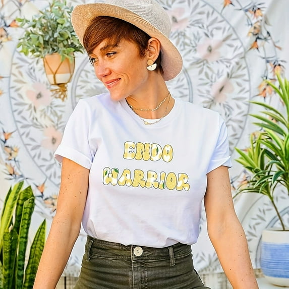 Endo Warrior S1Hirt With Yellow Text; Cute Endometriosis Awareness With ...