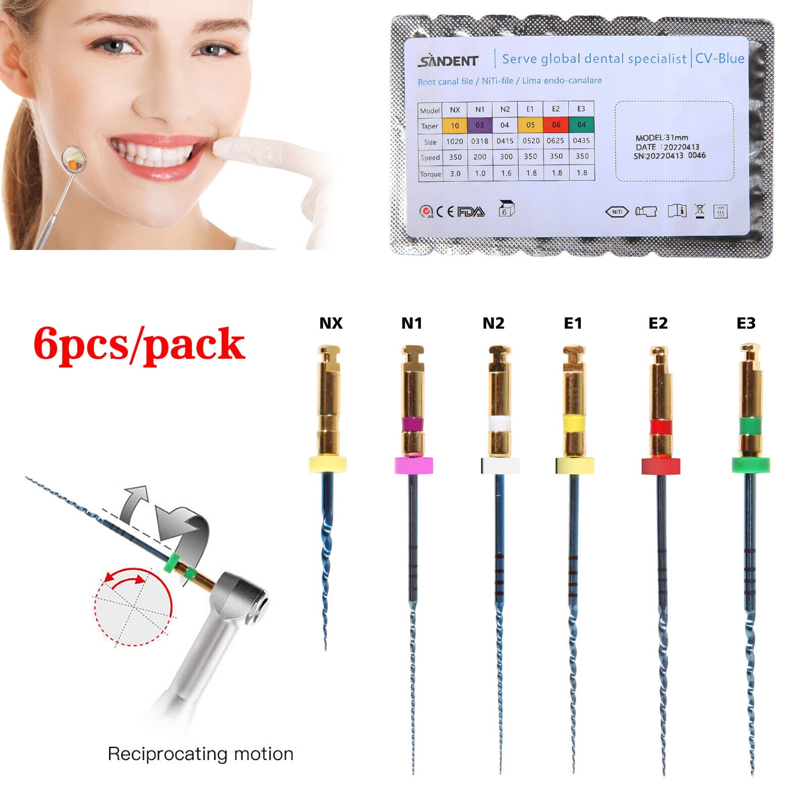 Endodontic Dental Endo Niti Files NiTi Engine Heat Activated Rotary ...