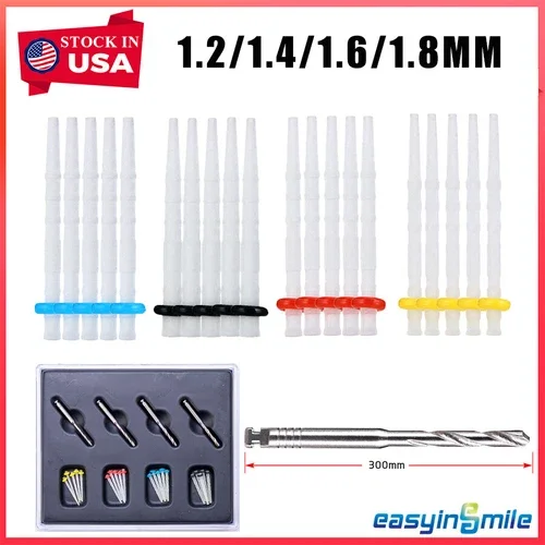 Endodontic Fiber Post Dental Root Canal Pin Screw Quartz Glass Posts ...