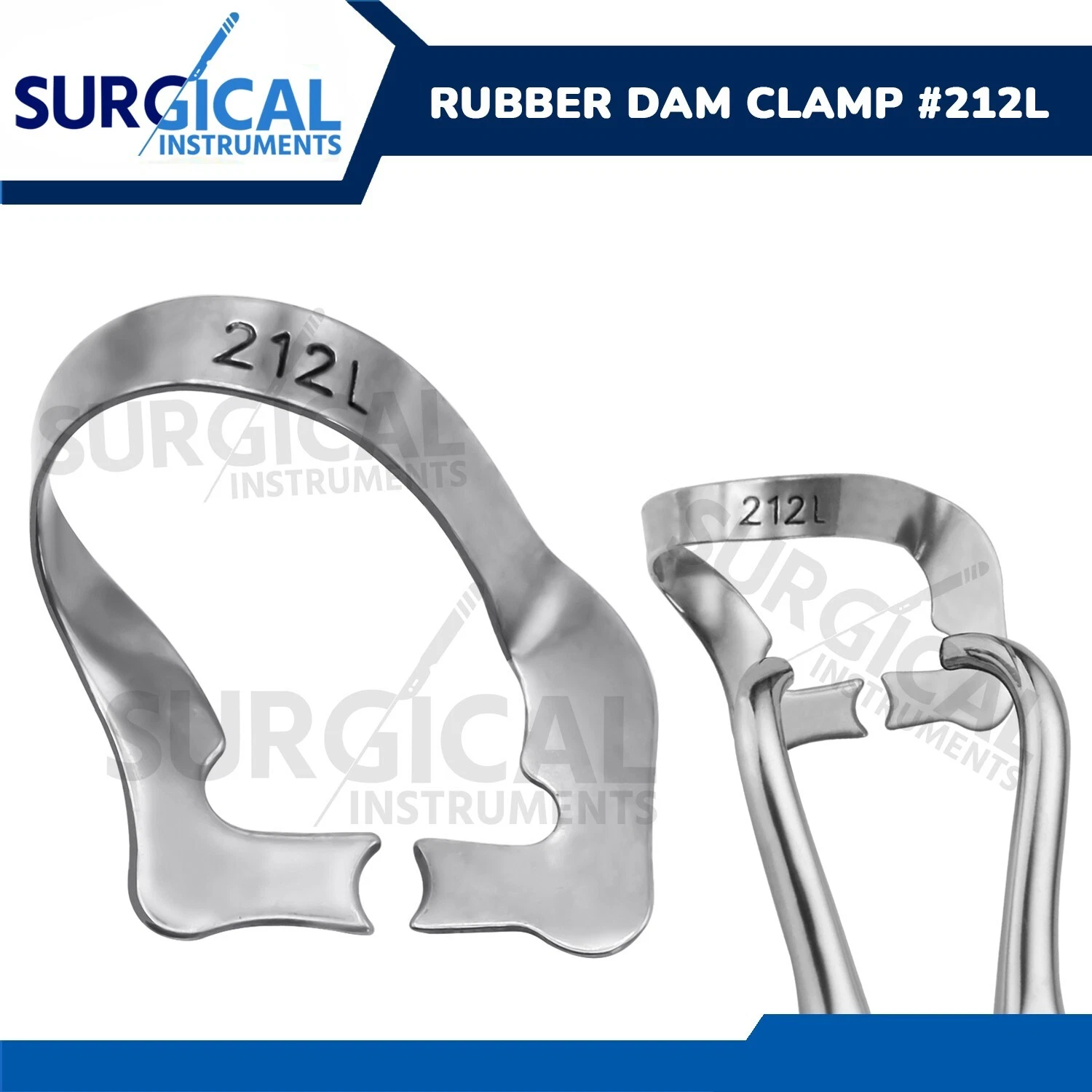 Endodontic Rubber Dam Clamps #212L Stainless Steel German Grade ...