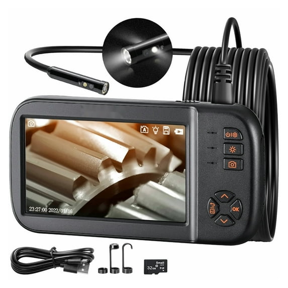 Endoscope Camera 16.4ft Borescope Inspection Camera with Triple Lens, 4 ...