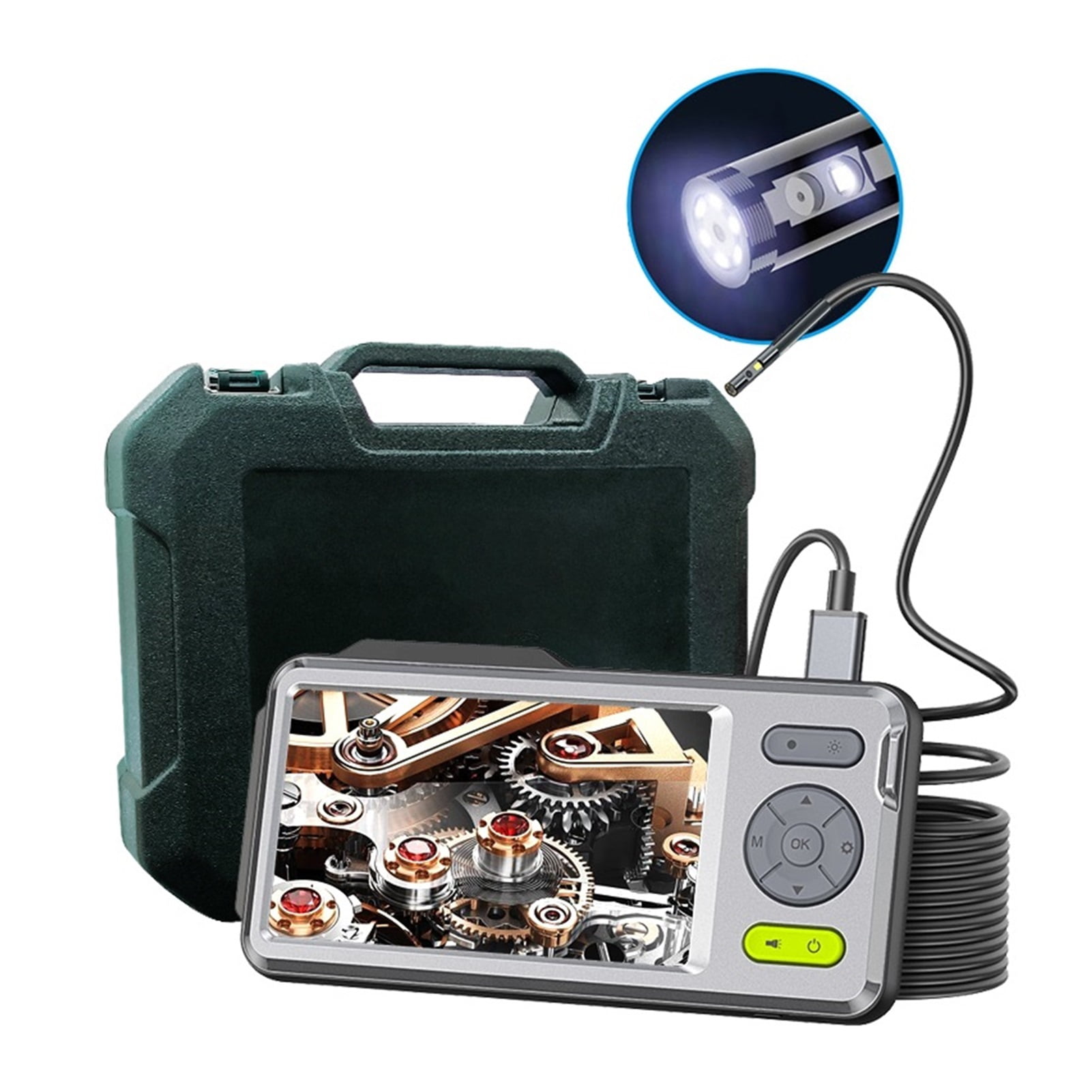 Endoscope Camera with 5'' Screen 1080P Dual Lens Inspection Camera with ...