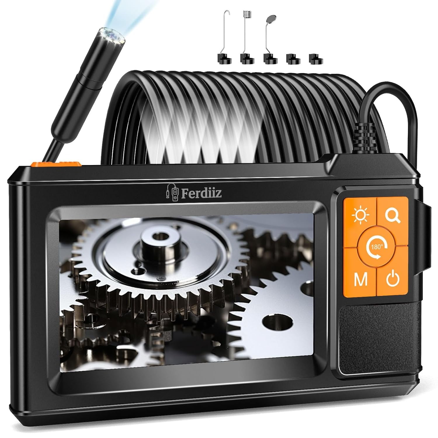Endoscope Camera with Light,Inspection Camera with 4.3" IPS Screen ...