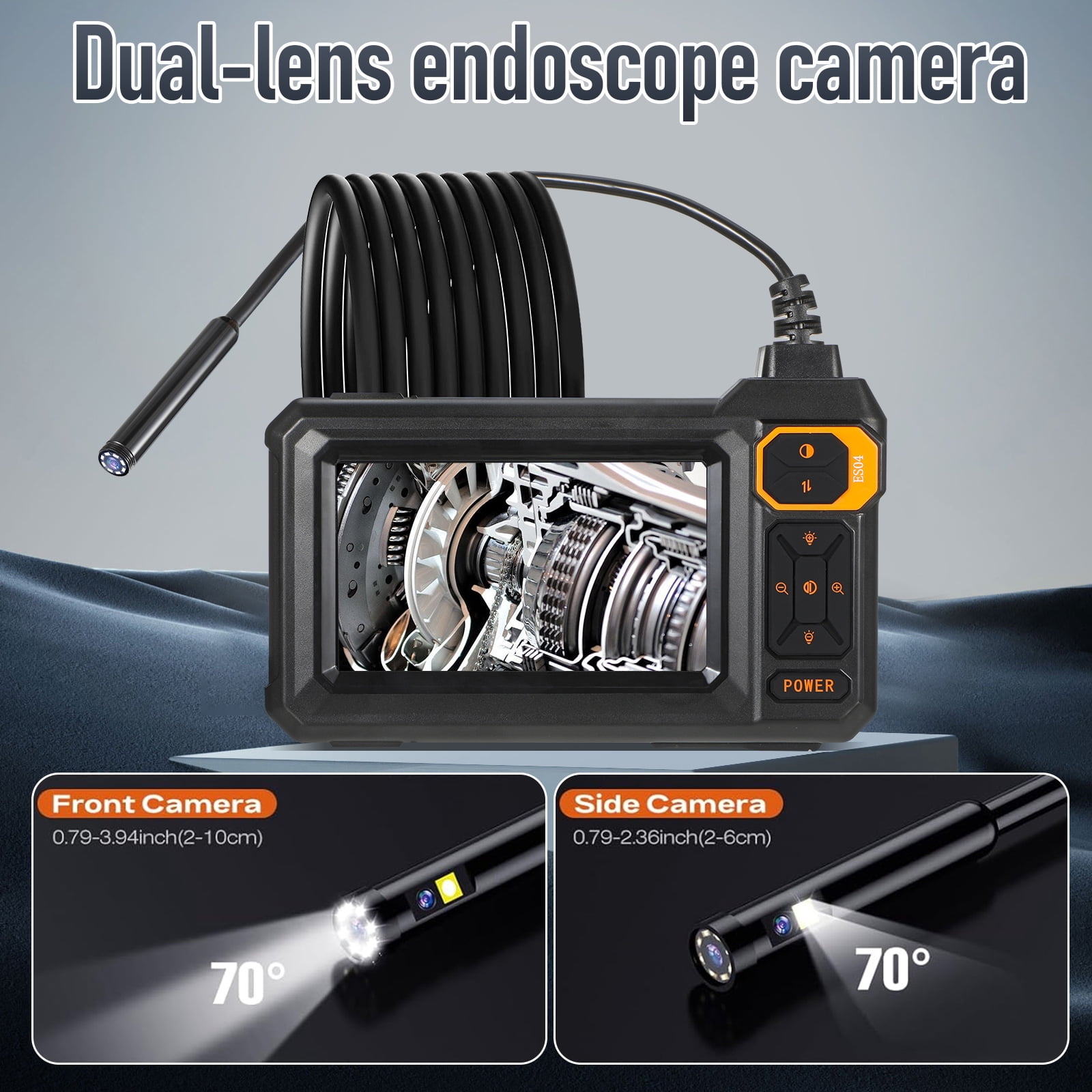 Endoscope Camera with Light, 4.3" Inspection Camera, 1920P HD Borescope ...