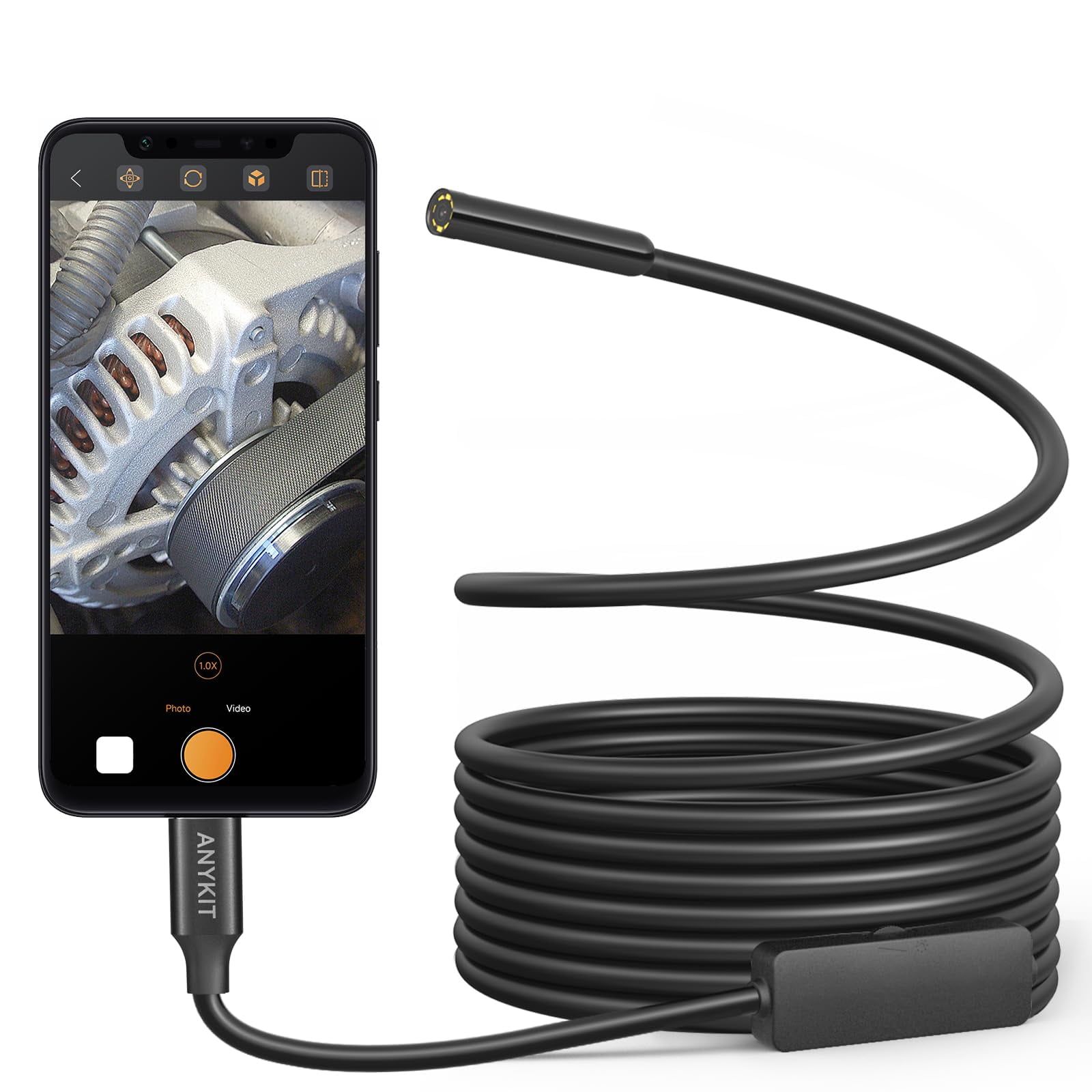 Endoscope Camera with Light, Inspection Camera, 16.4FT USB Endoscope ...