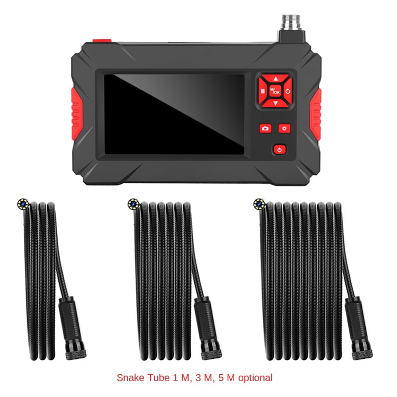 Endoscope HD 1920x1080P 4.3inch Screen Dual Lens Sight Glass IP68 9LED ...