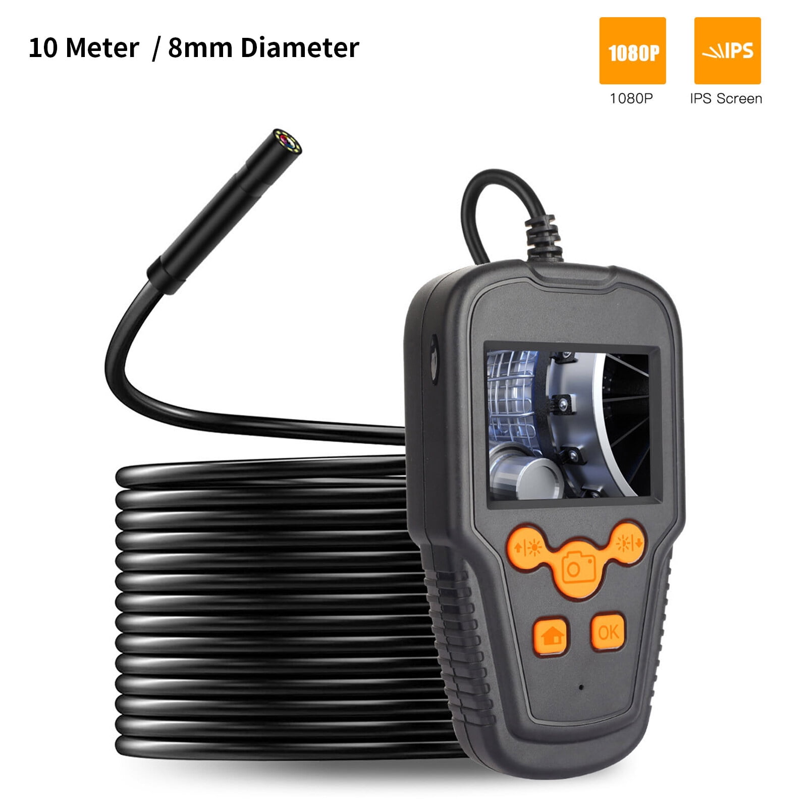 Endoscope camera 2.4 inches lcd screen 1080p high definition 8mm lens ...