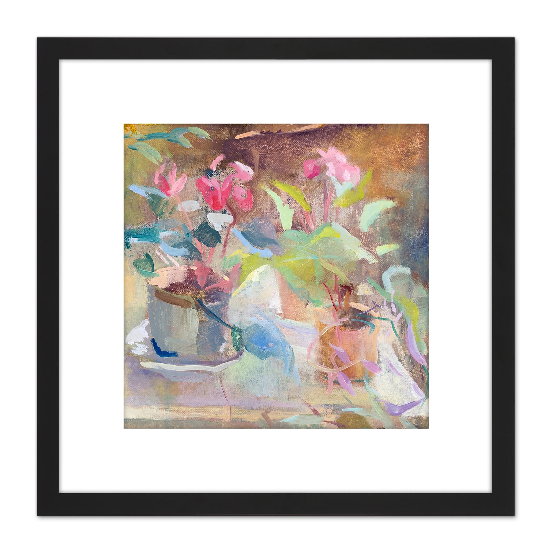 Endre Rozsda Cyclamen 1935 8X8 Inch Square Wooden Framed Wall Art Print ...