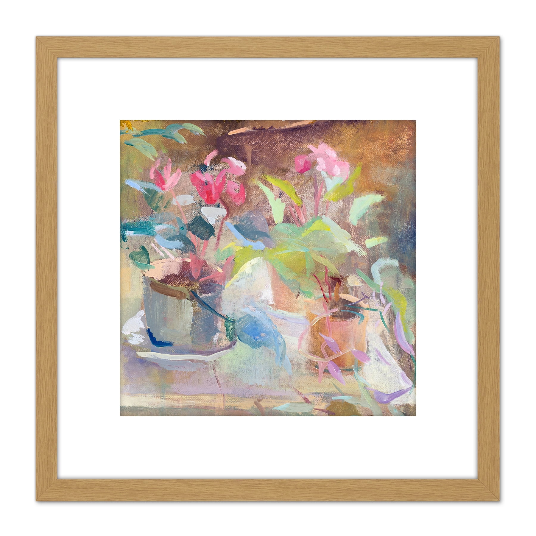 Endre Rozsda Cyclamen 1935 8X8 Inch Square Wooden Framed Wall Art Print ...