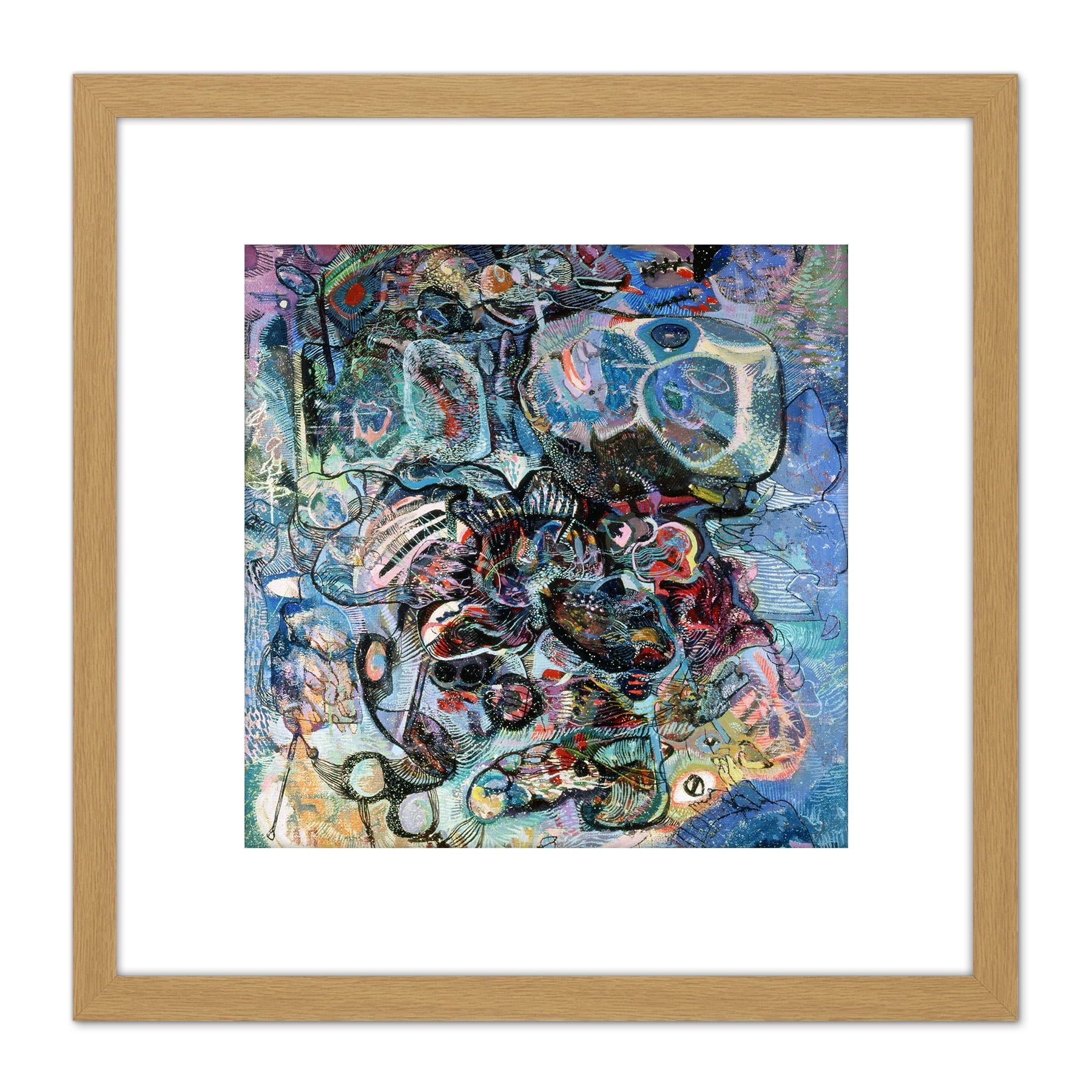 Endre Rozsda Face A Mains De Ma Grand Mere 1947 8X8 Inch Square Wooden ...