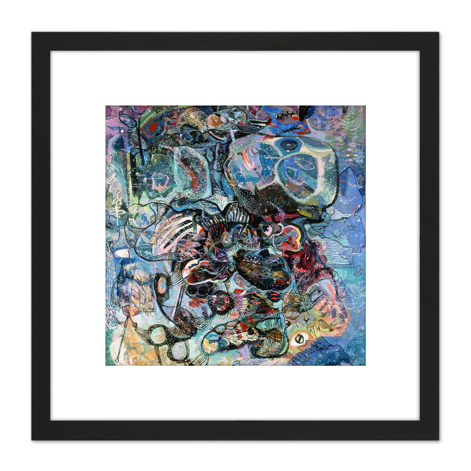 Endre Rozsda Face A Mains De Ma Grand Mere 1947 8X8 Inch Square Wooden ...