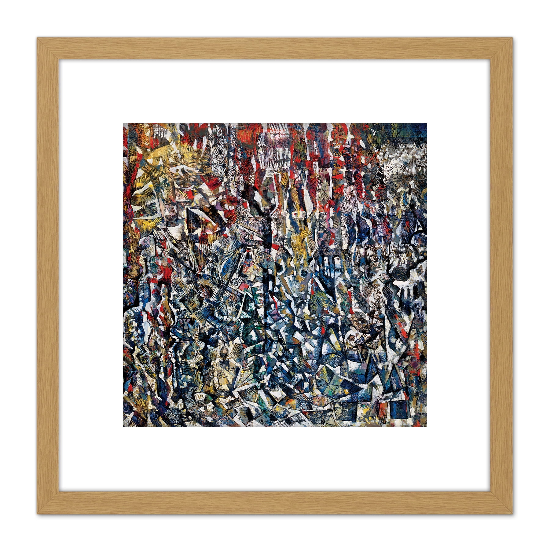 Endre Rozsda La Tour De Babel 1958 8X8 Inch Square Wooden Framed Wall ...
