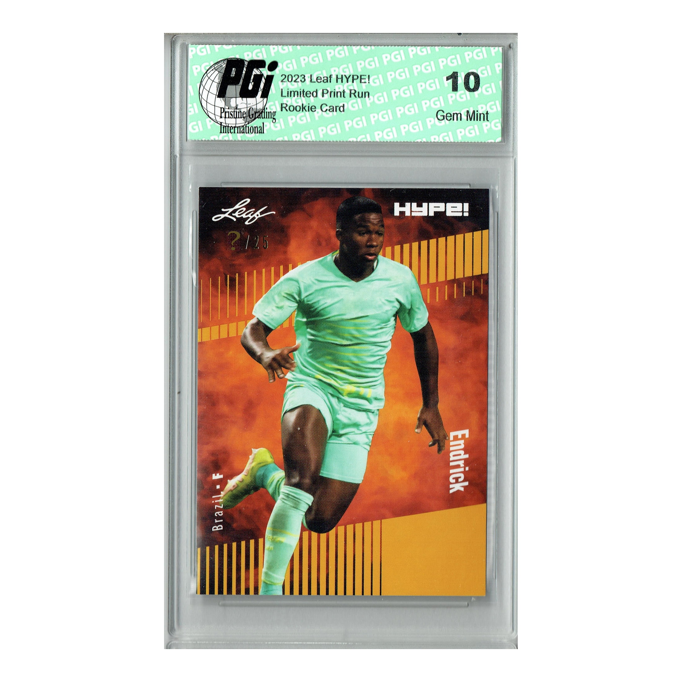 Endrick 2023 Leaf HYPE! #117 Gold SP, Just 25 Made Rookie Card PGI 10 ...