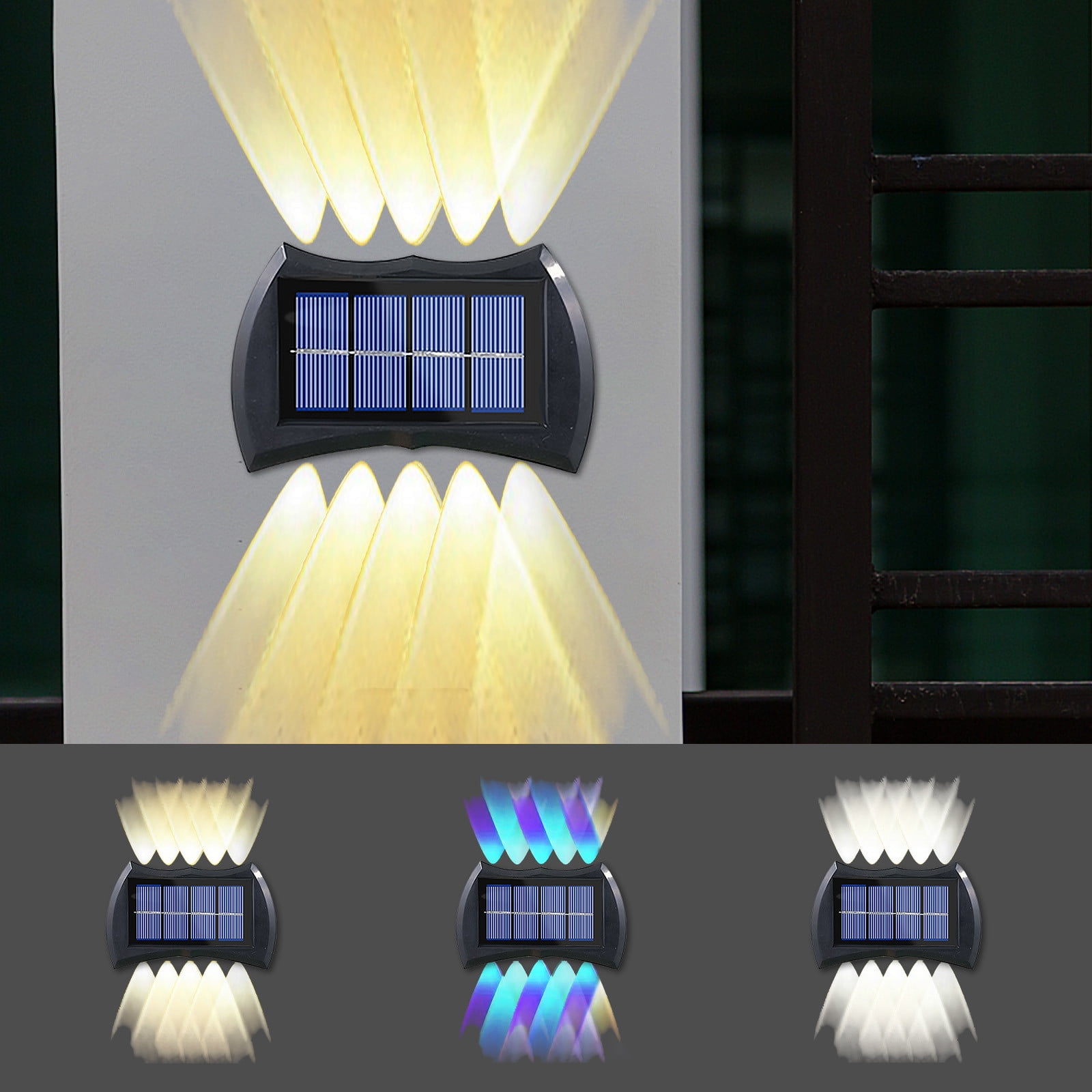 Angeler LED Outdoor Solar Lights, Landscape Spotlights, Wireless Solar ...