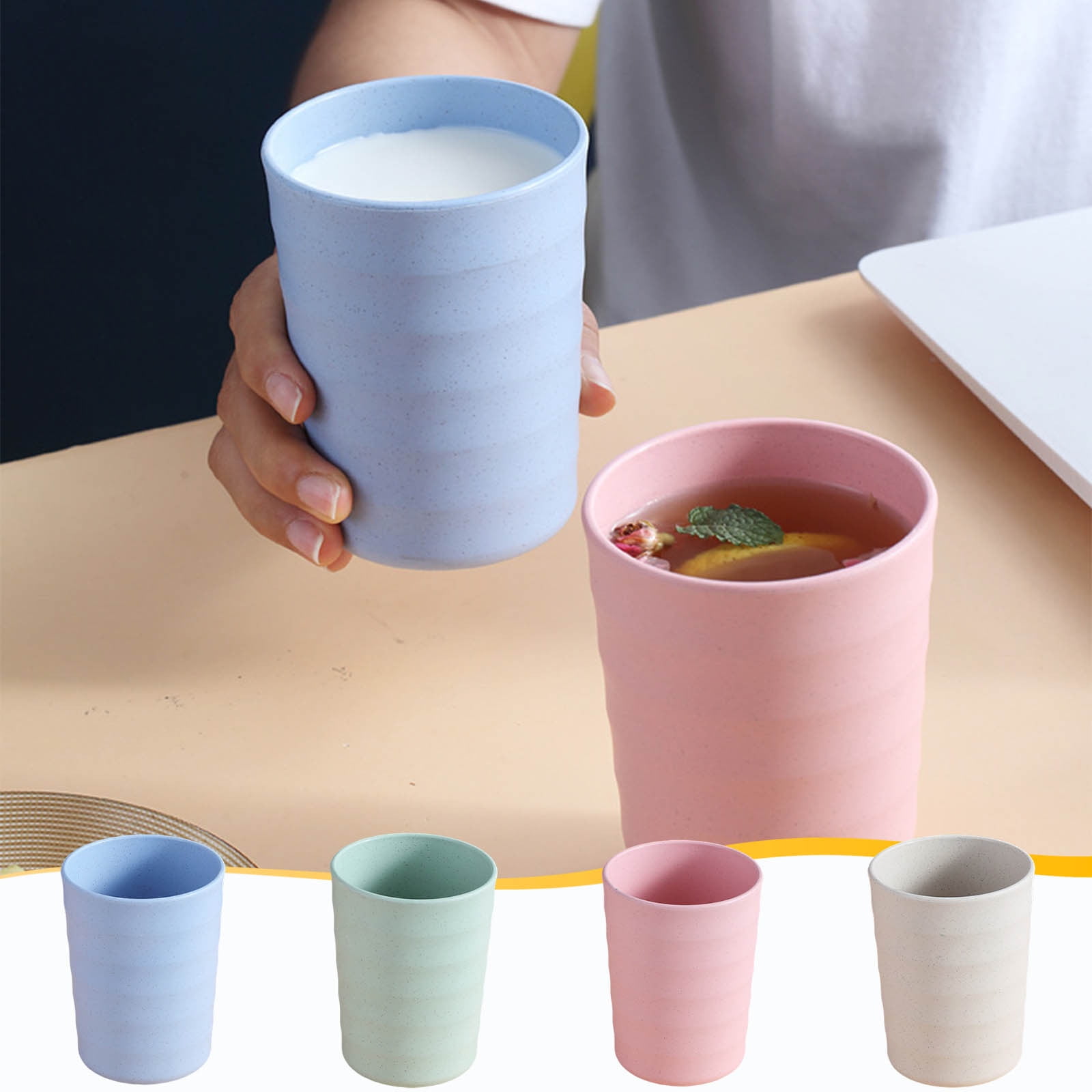 Ends Tonight, Plastic Cup Environmental Wheat Straw Salubrious Mug Cup ...