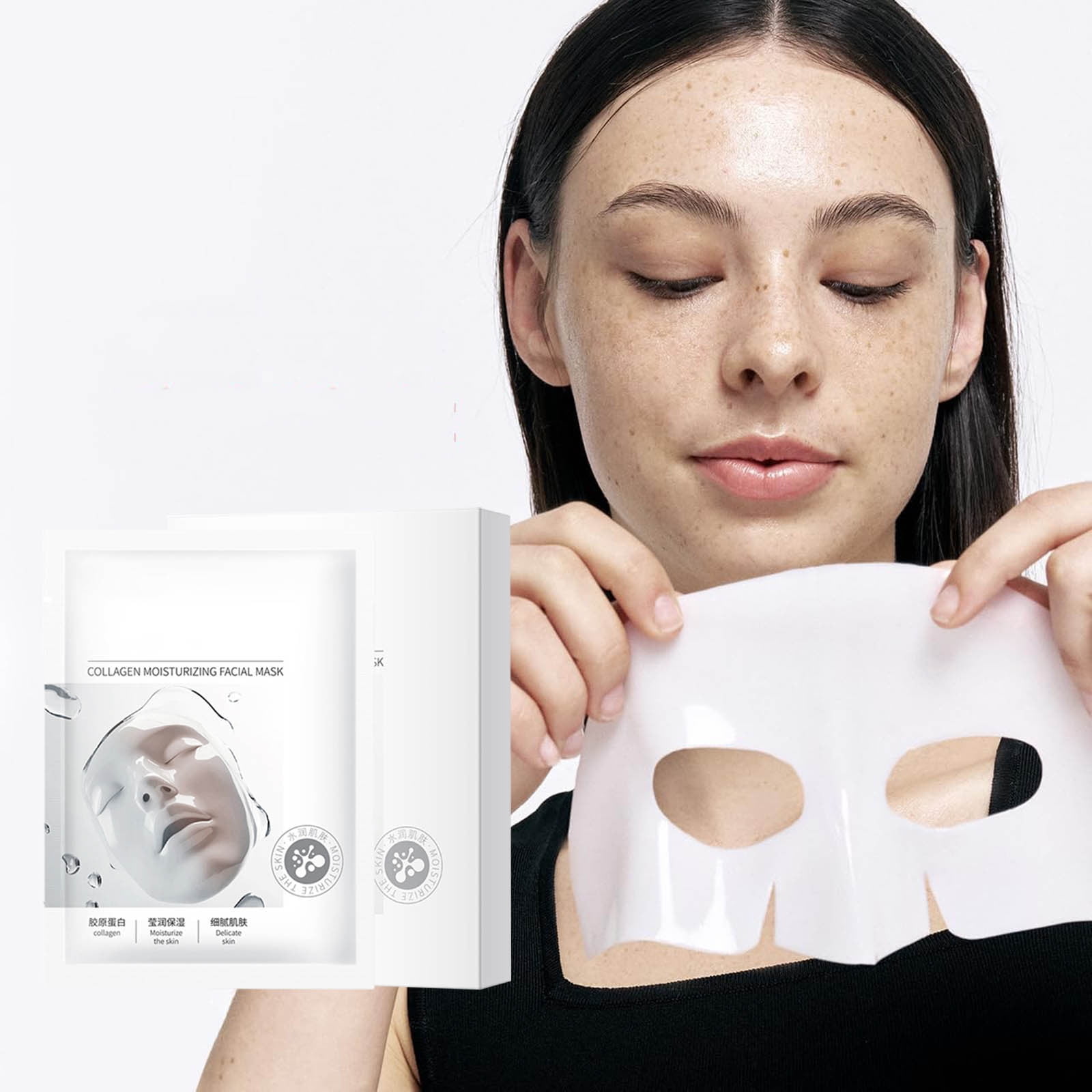 Ends Tonight, Protein Infused Collagen Mask, Young Face Treatment, Hydrating, Firming, Wrinkle ...