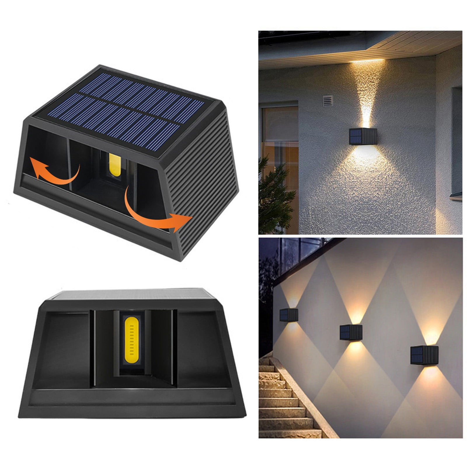 Ends Tonight, Solar Wall Light with Adjustable Angle,IP65 Waterproof ...