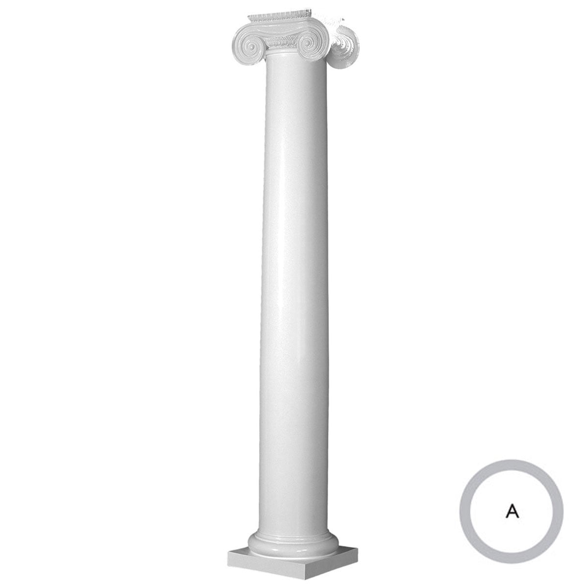 Endura-Stone Round Tapered Column (FRP), Smooth Paint-Grade, Greek ...