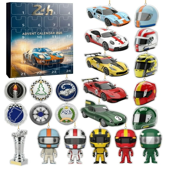 Endurance Racing 2D Acrylic Advent Calendar 2025, 24 Days Christmas ...