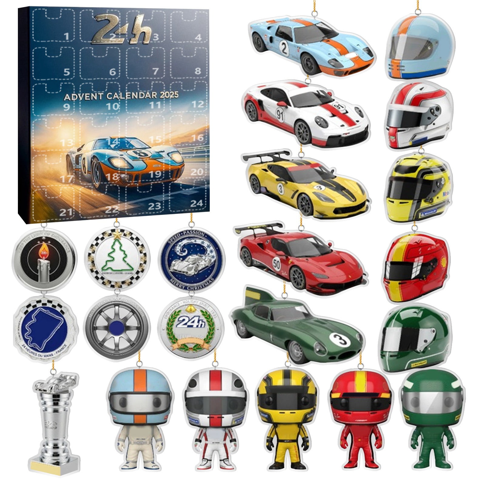 Endurance Racing 2D Acrylic Advent Calendar 2025, 24 Days Christmas ...
