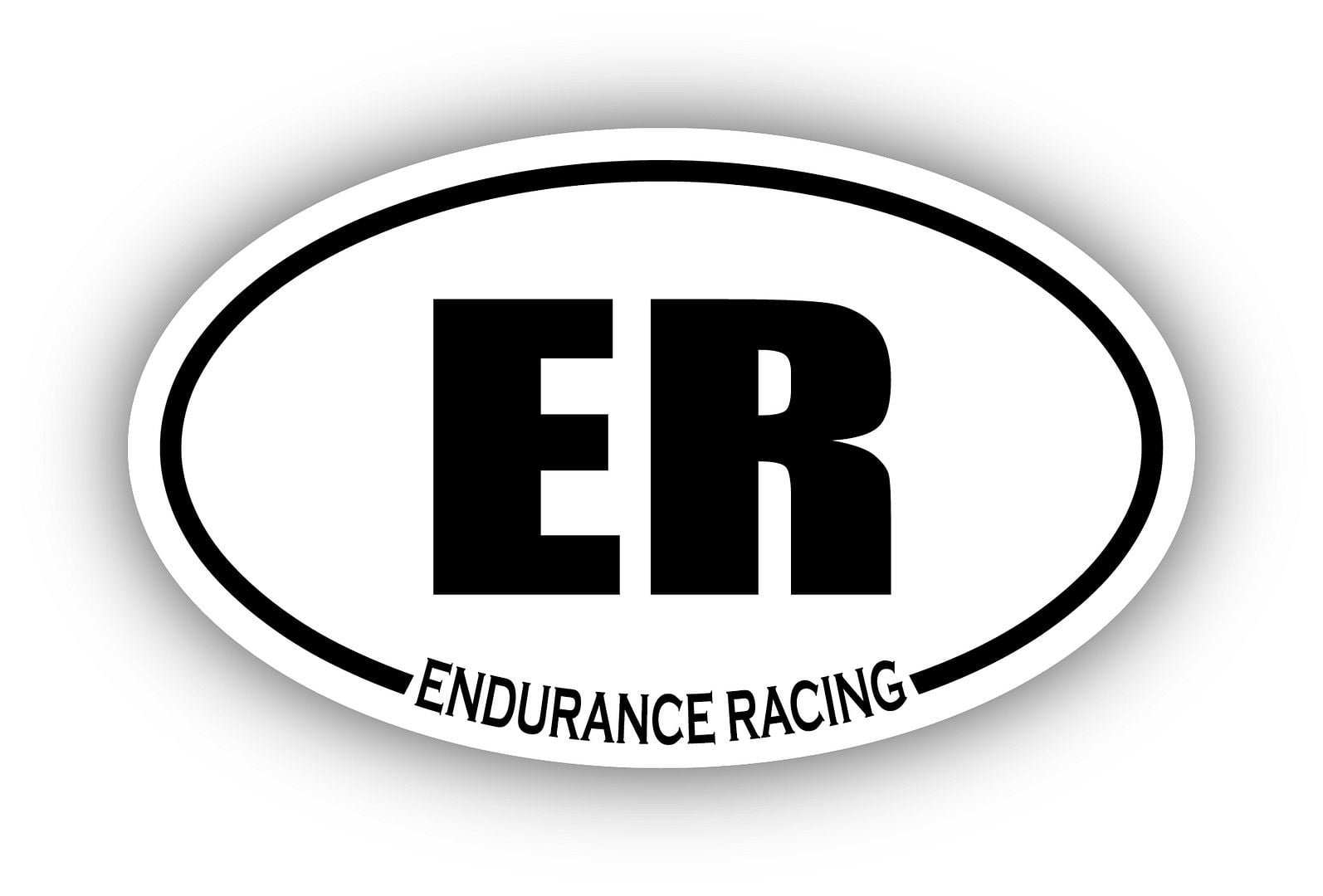Endurance Racing ER Oval Bumper Sticker 3M Vinyl Decal 3 in x 5 in ...