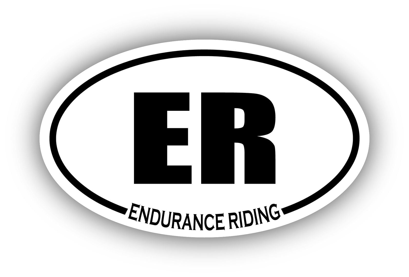 Endurance Riding ER Oval Bumper Sticker 3M Vinyl Decal 3 in x 5 in ...