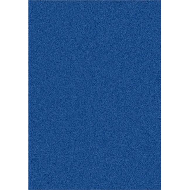 Endurance Royal Blue 6 ft. x 9 ft. Polyester Machine Tufted- Cut Pile ...