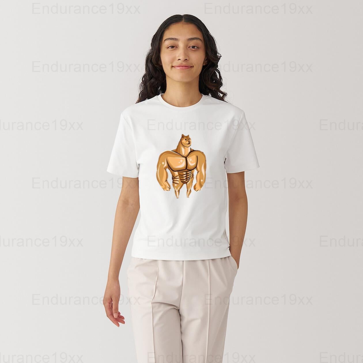 Endurance1995 Swole Dog Muscle T-shirt with Cheems Meme and Shiba Inu ...