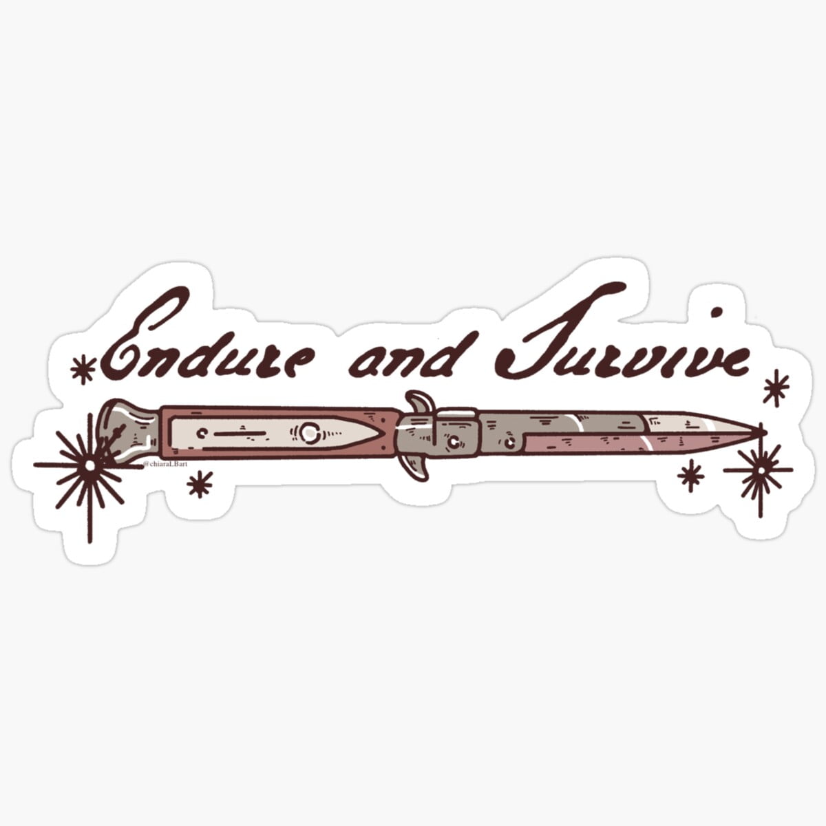 Endure And Survive Sticker. Gift For You - Decorate Laptops, Water ...