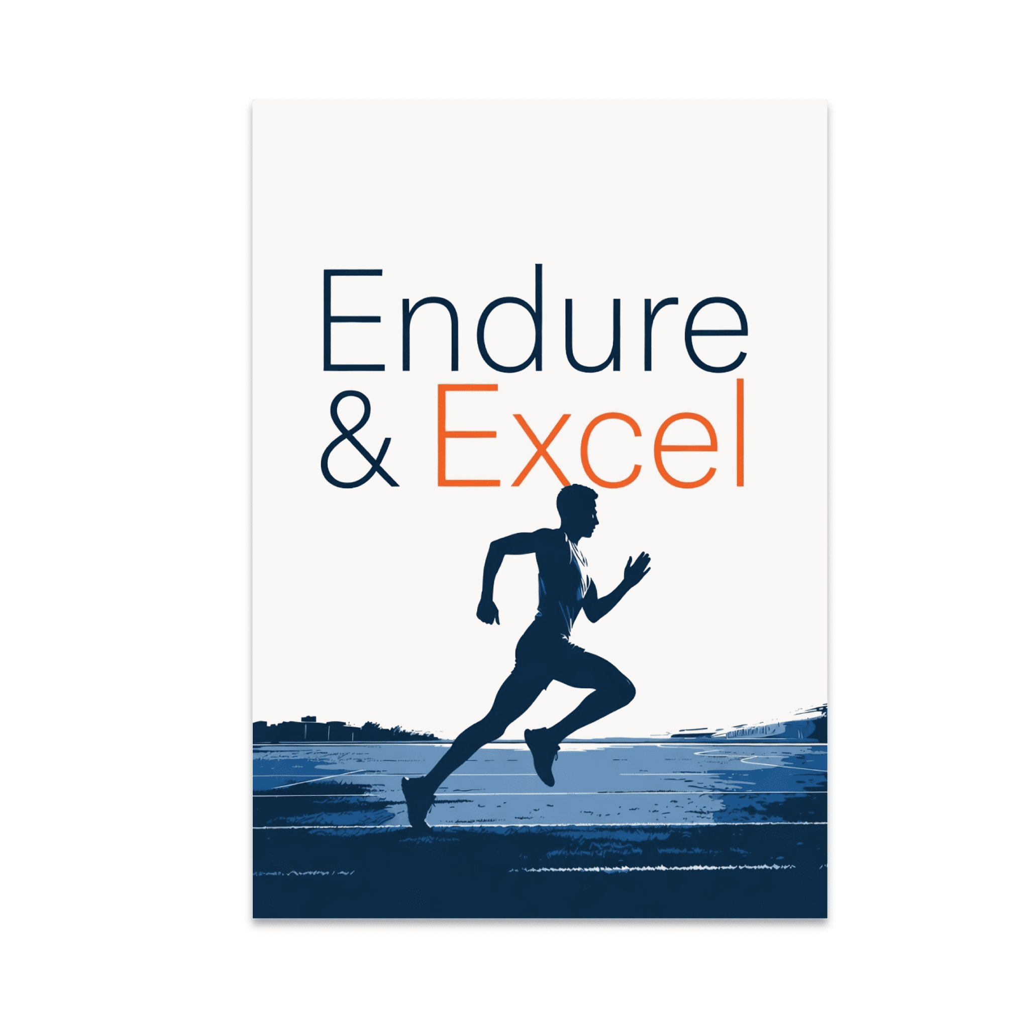 Endure & Excel Runner Silhouette Art - Athlete Decor - 13x19 Poster ...