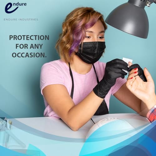 Endure Starlight Black Powder-Free Nitrile Exam Gloves, 6,5 G ...