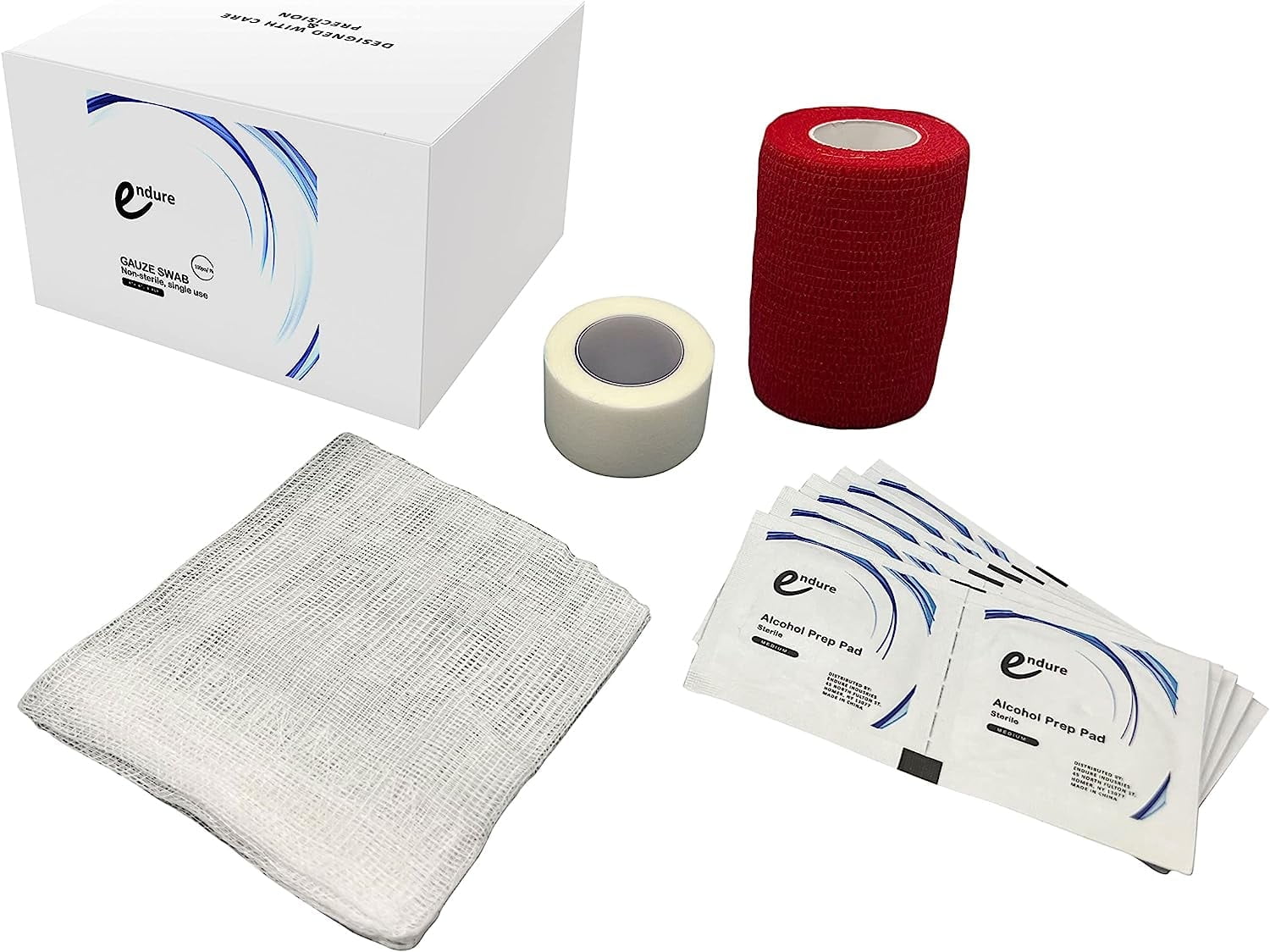 Endure Wound Care Kit 1, First Aid Variety Pack That Includes, Non ...