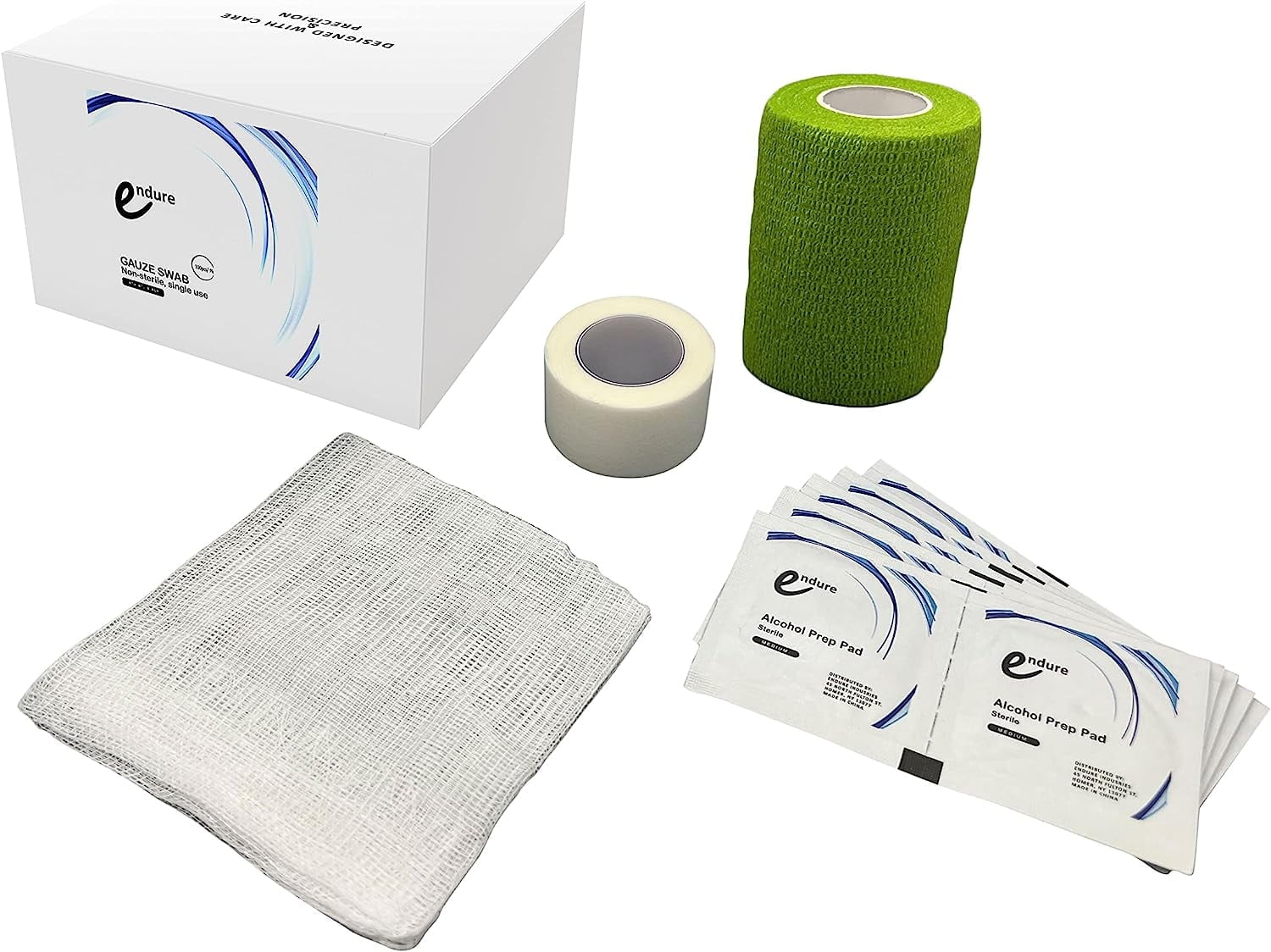 Endure Wound Care Kit 1, First Aid Variety Pack That Includes, Non ...