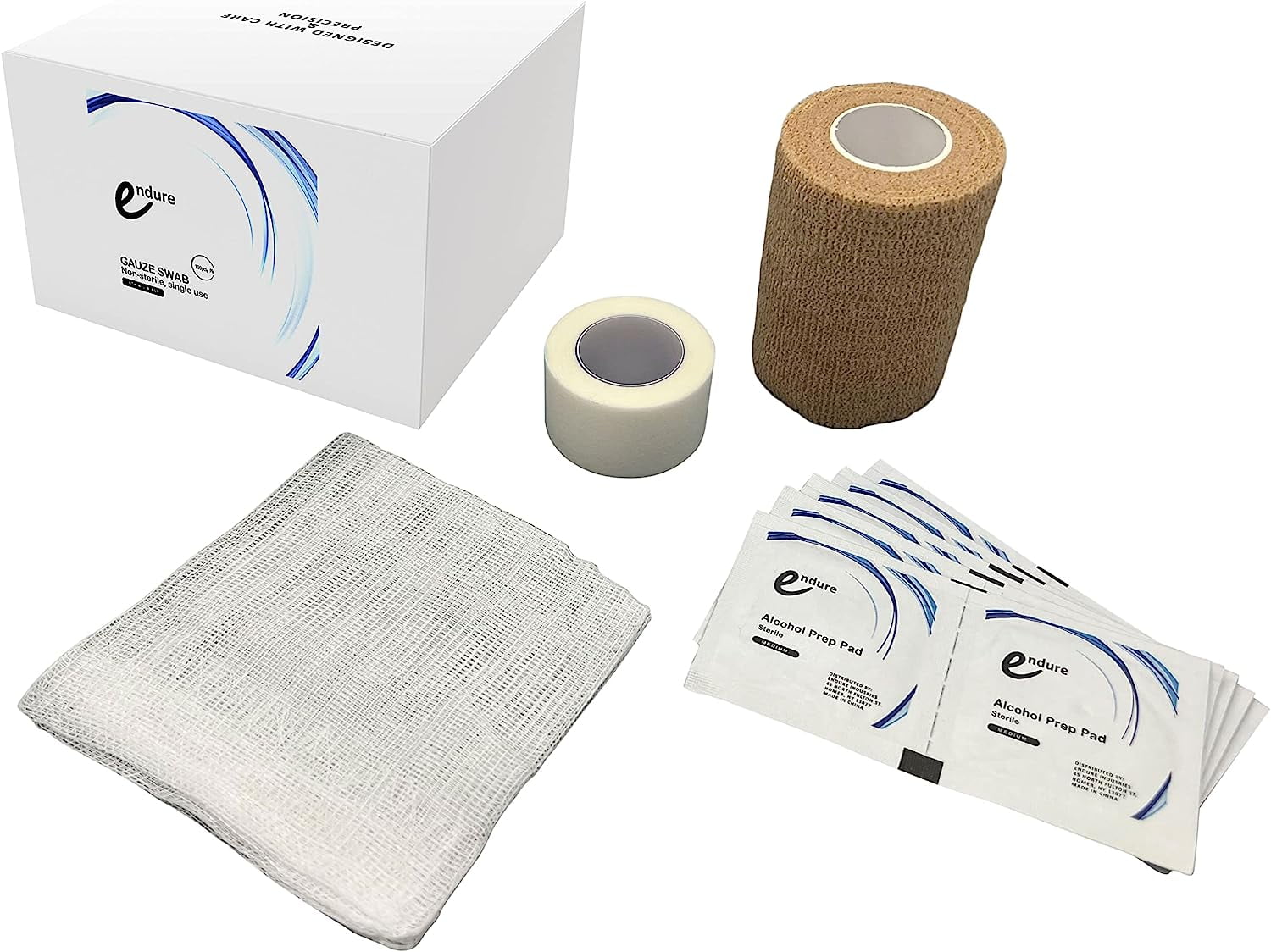 Endure Wound Care Kit 1, First Aid Variety Pack That Includes, Non ...