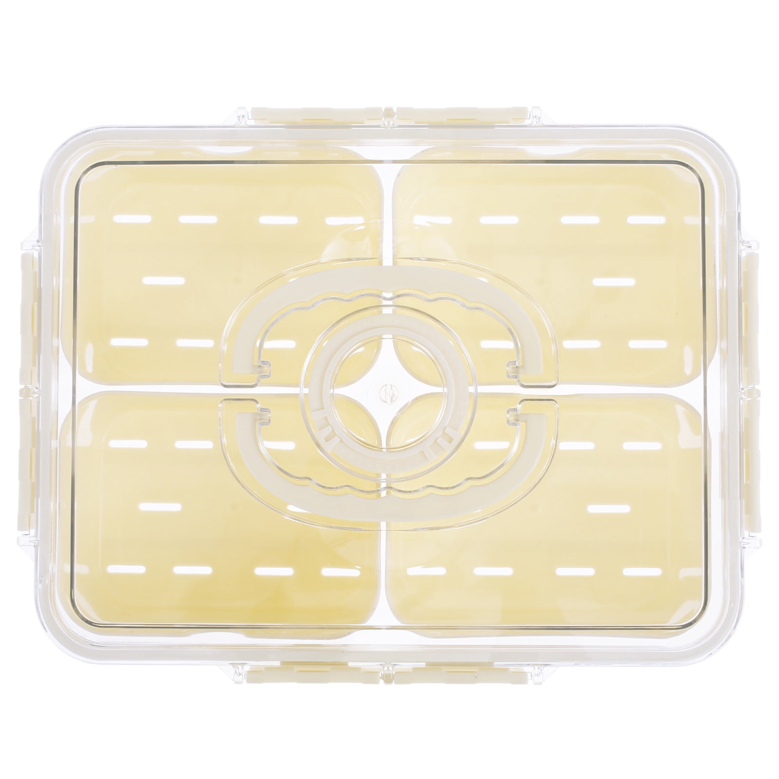 Enduring Sturdy Drain Storage Box Snack Storage Box with Lid and Handle ...