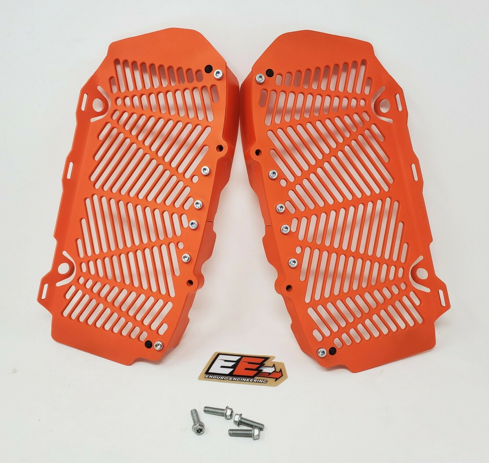 Enduro Engineering Custom Orange Radiator Guards Billet for 16-21 KTM ...