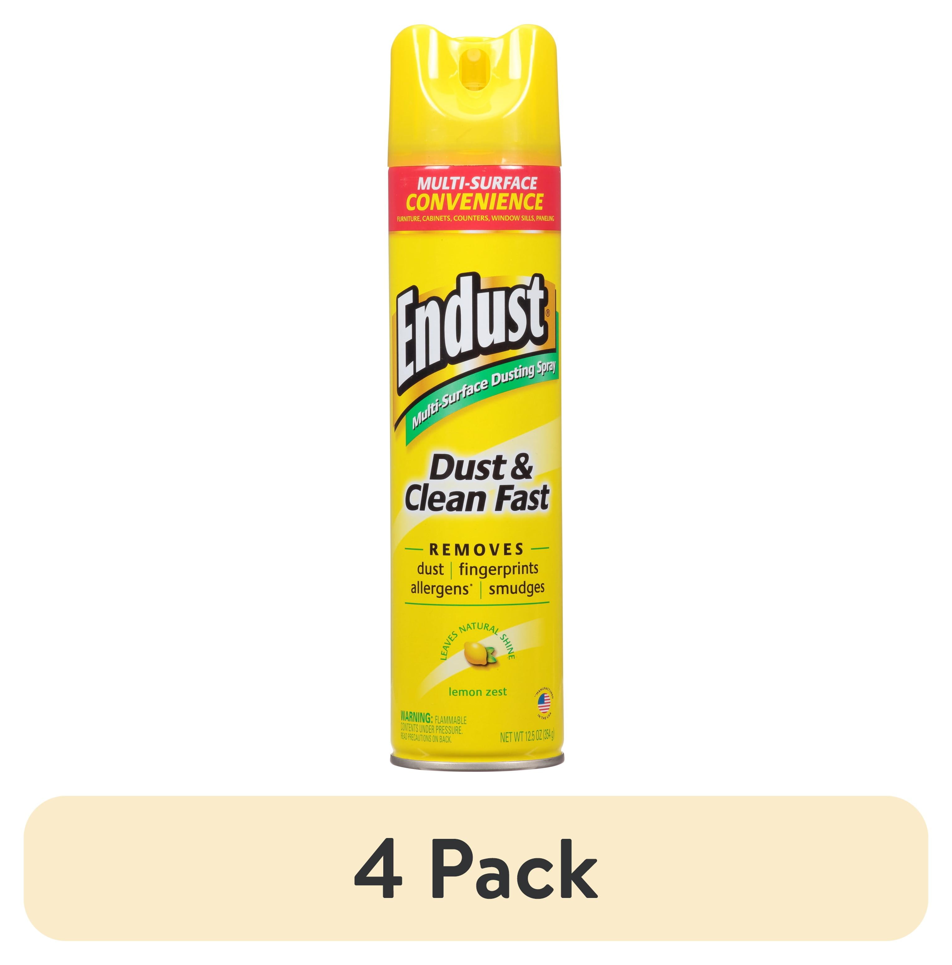 (4 pack) Endust Multi-Surface Dusting And Cleaning Spray, Lemon Zest ...