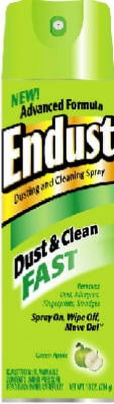 Endust Multi-Surface Dusting & Cleaning Spray Aerosol, Green Apple, 10 ...