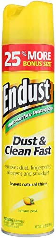 Endust Multi-Surface Dusting & Cleaning Spray, Lemon Zest 12.50 oz ...